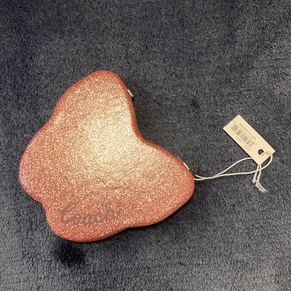 Coach | Other | Coach Compact Mirror Pink Glitter Butterfly Shaped ...